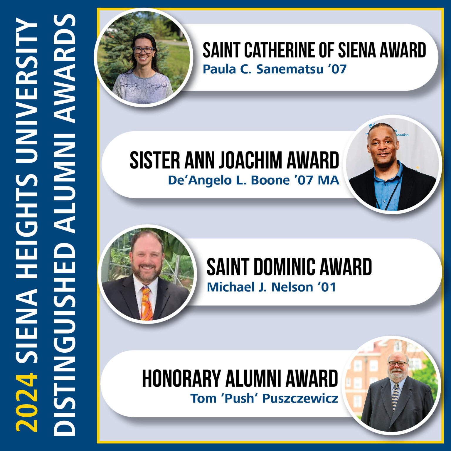 Siena Heights University Announces 2024 Alumni Award Winners – Siena ...